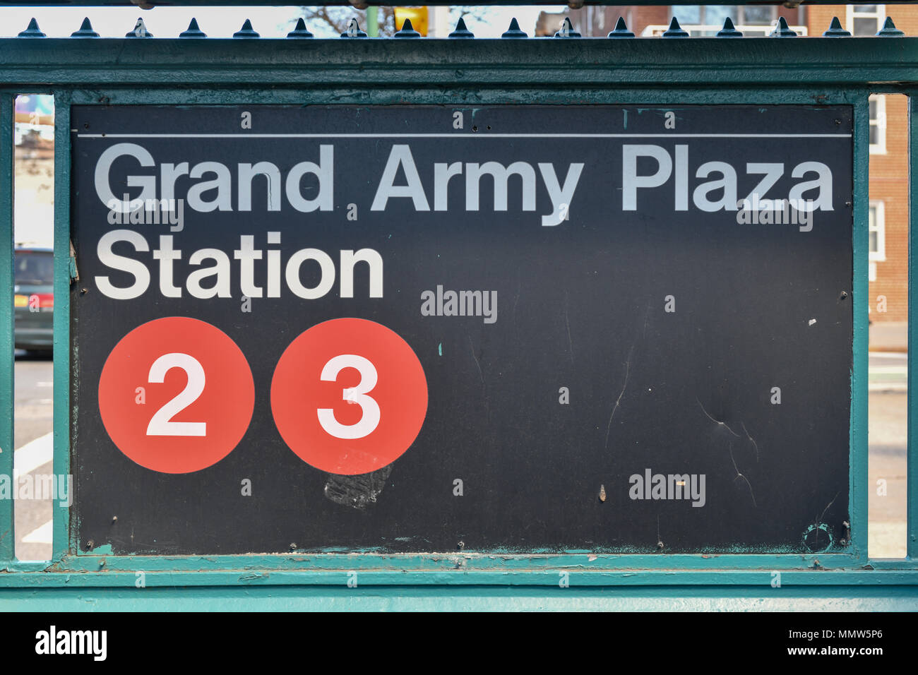 Grand Army Plaza Subway Station entrance on the NYC Subway in Brooklyn ...