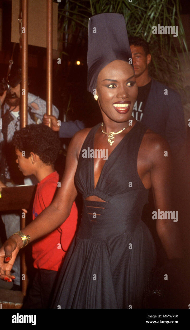 HOLLYWOOD, CA - JULY 12: Singer Grace Jones arrives at her concert at ...