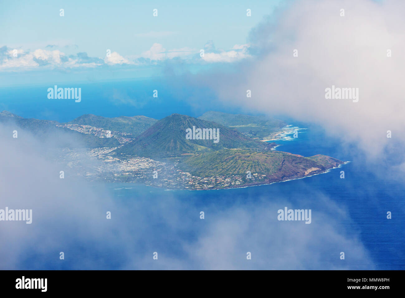 Aerial view diamond head crater hi-res stock photography and images - Alamy