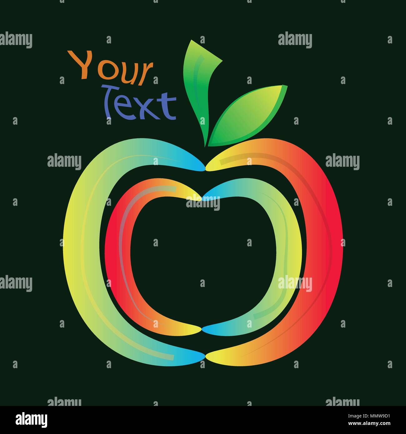 apple cute logotype Stock Vector Image & Art - Alamy
