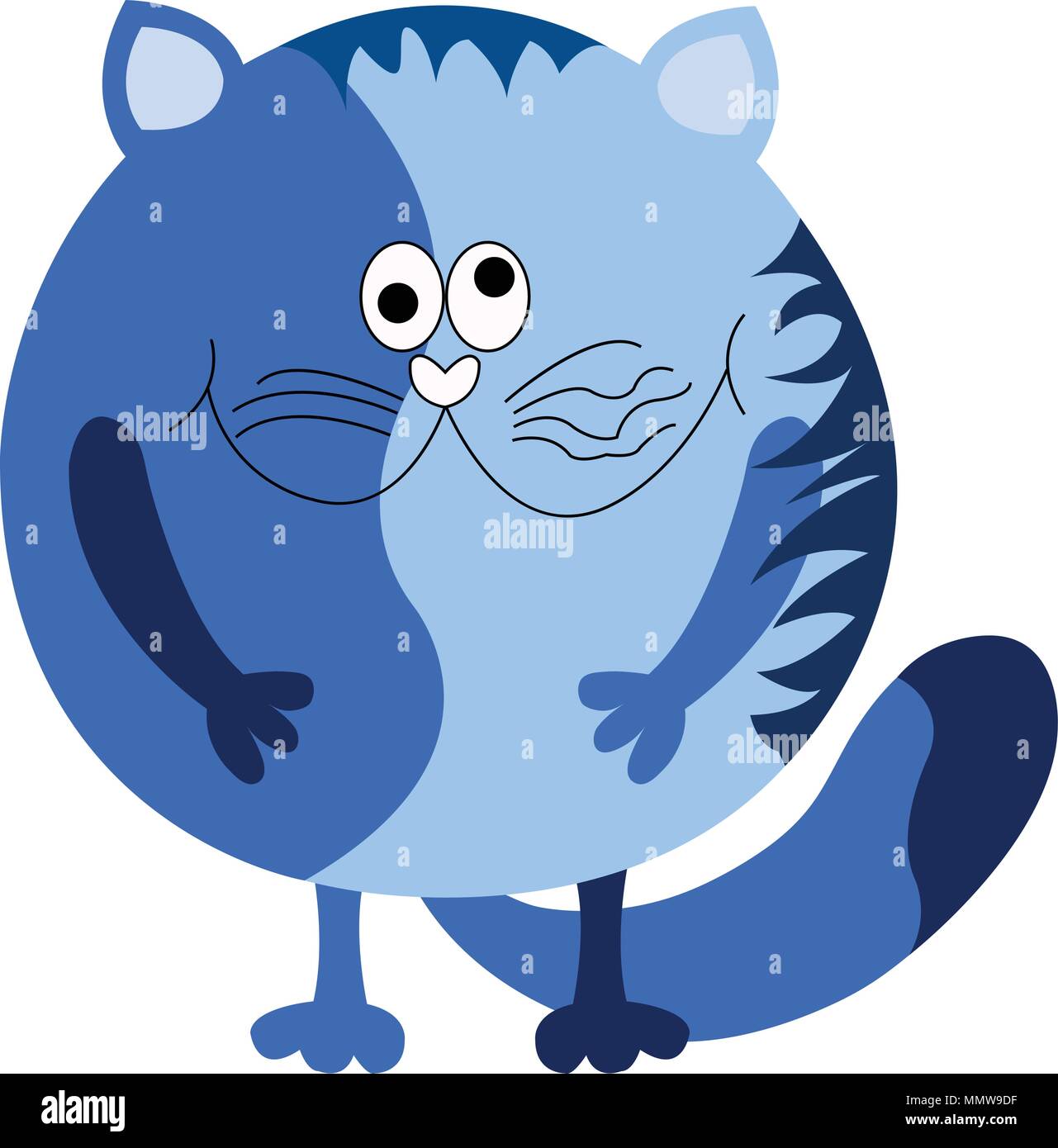 blue cat cute cartoon Stock Vector Image & Art - Alamy