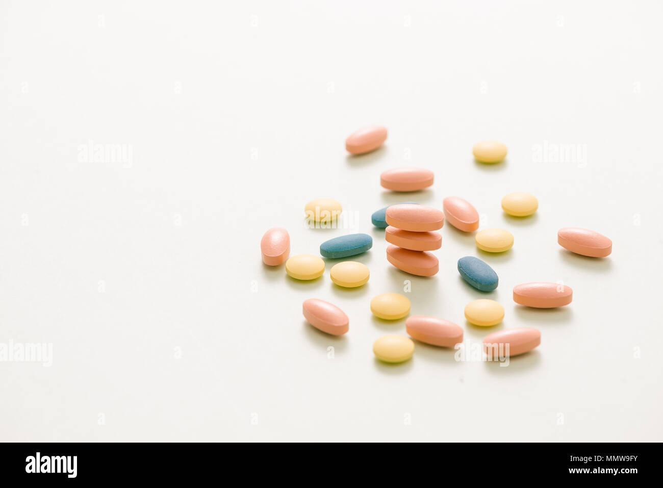 different Tablets pills capsule heap mix therapy drugs Stock Photo - Alamy