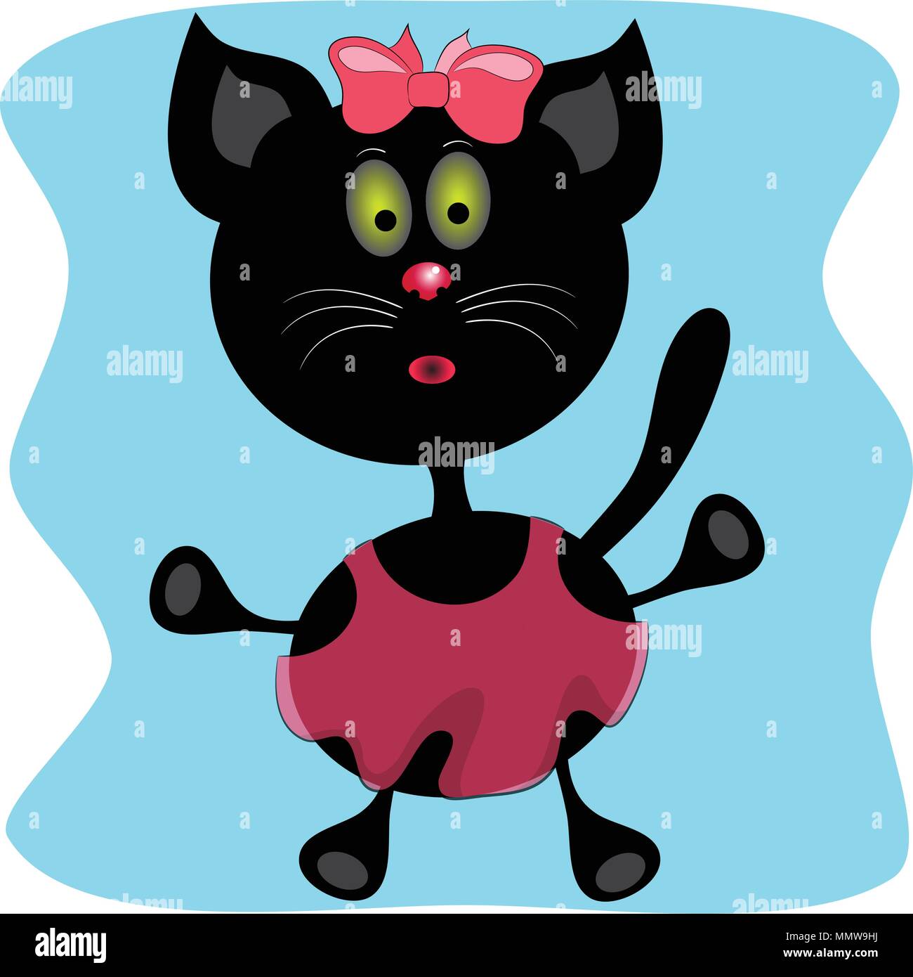 cat in a dress vector Stock Vector Image & Art - Alamy