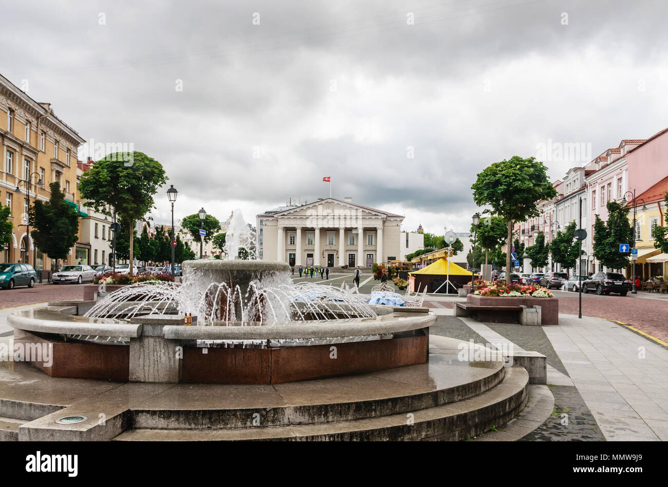 Town Hall Square, Vilnius, Lithuania Stock Photo - Alamy