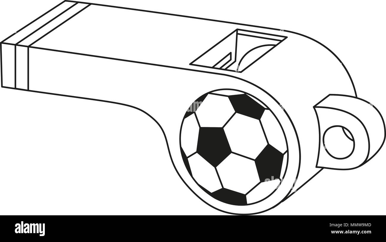 Soccer Referee Blowing Whistle Stock Vector Images - Alamy