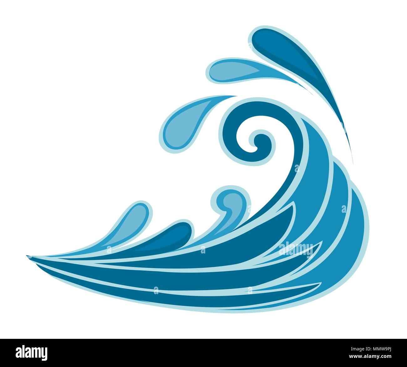 Stormy beach scene Stock Vector Images - Alamy