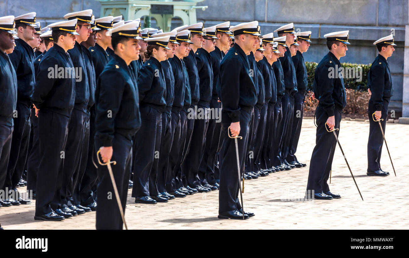 Dress uniforms in formation hi-res stock photography and images - Alamy