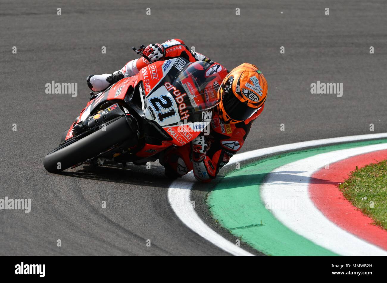 San Marino Italy - May 11, 2018: Michael Ruben Rinaldi Ducati Panigale ...