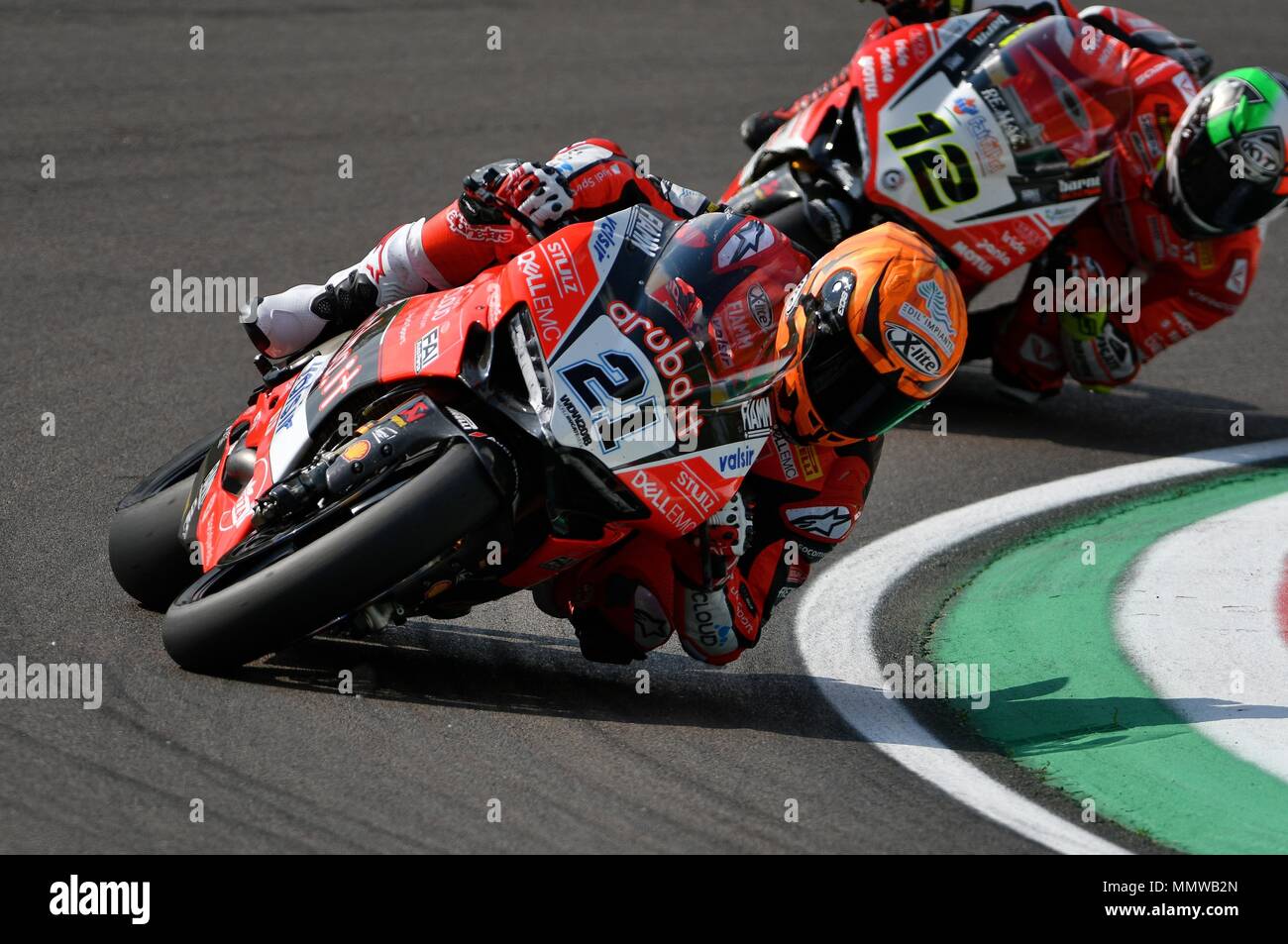 San Marino Italy - May 11, 2018: Michael Ruben Rinaldi Ducati Panigale ...