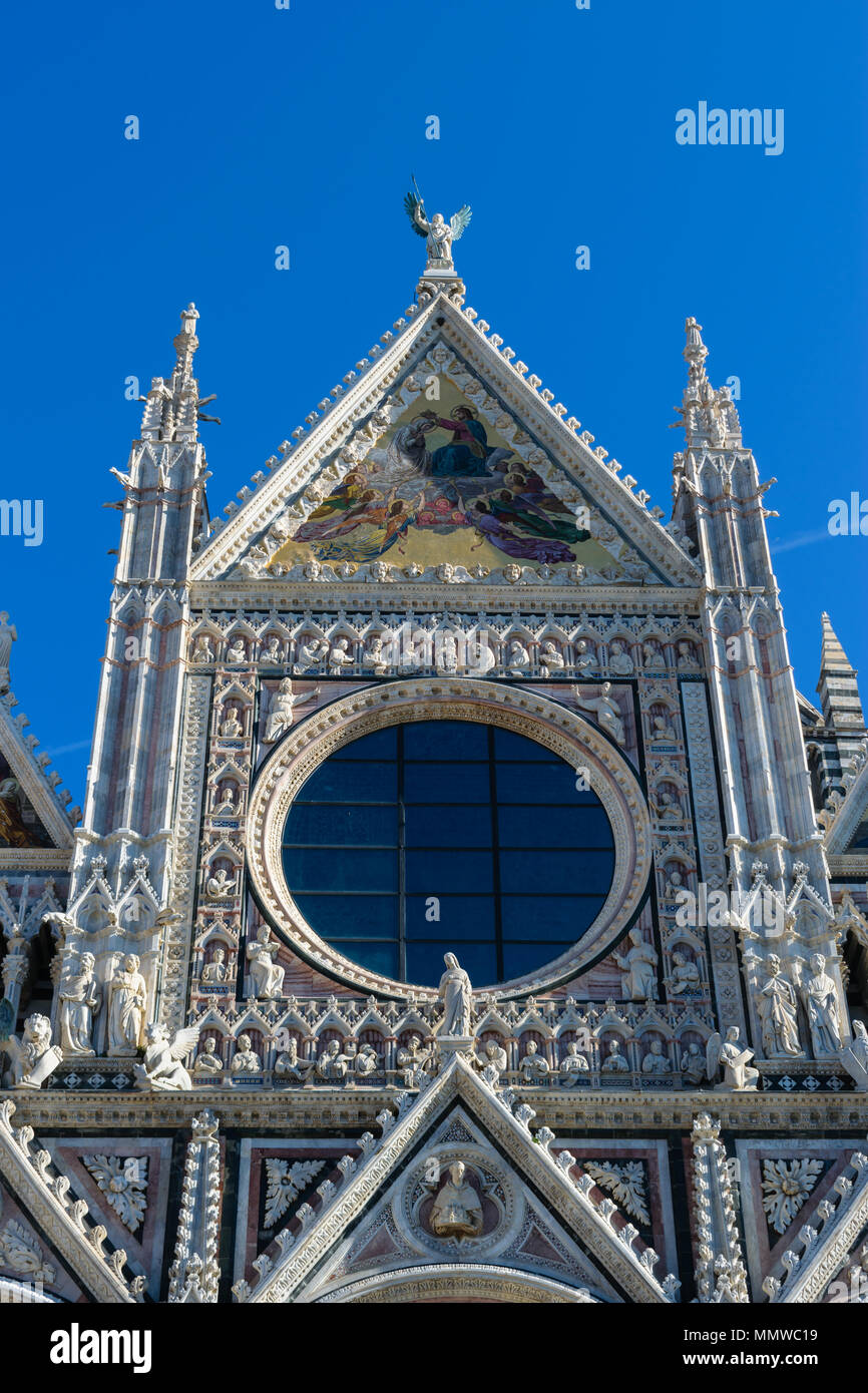 Siena Cathedral Santa Maria Assunta, Italy, facade detail Stock Photo ...