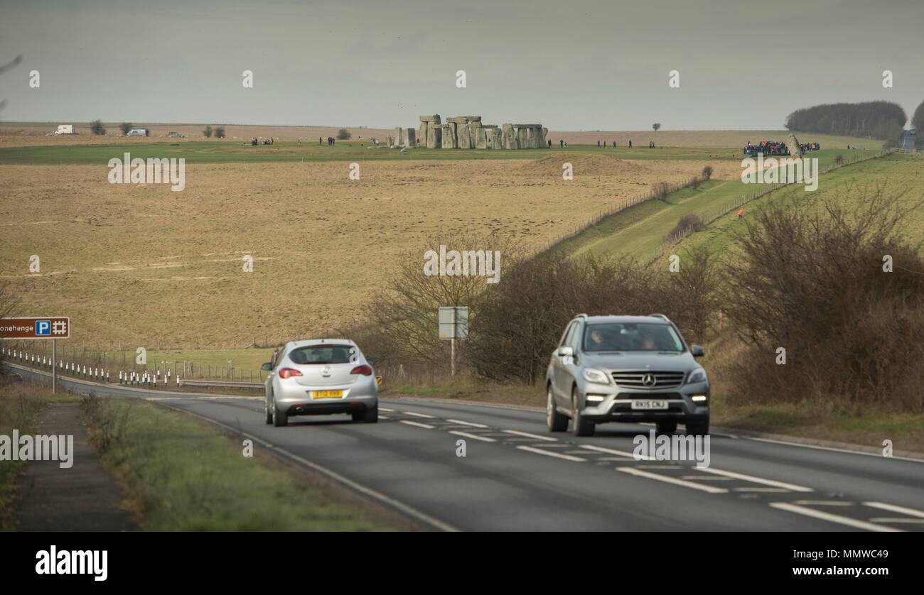 A303 Stonehenge where a tunnel is expected to be built to protect the ...