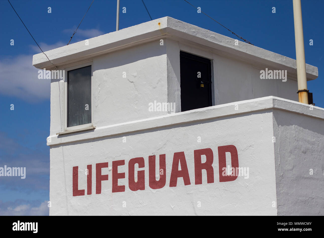 Small lifeguard station, New Brighton, Wirral ,Merseyside Stock Photo ...