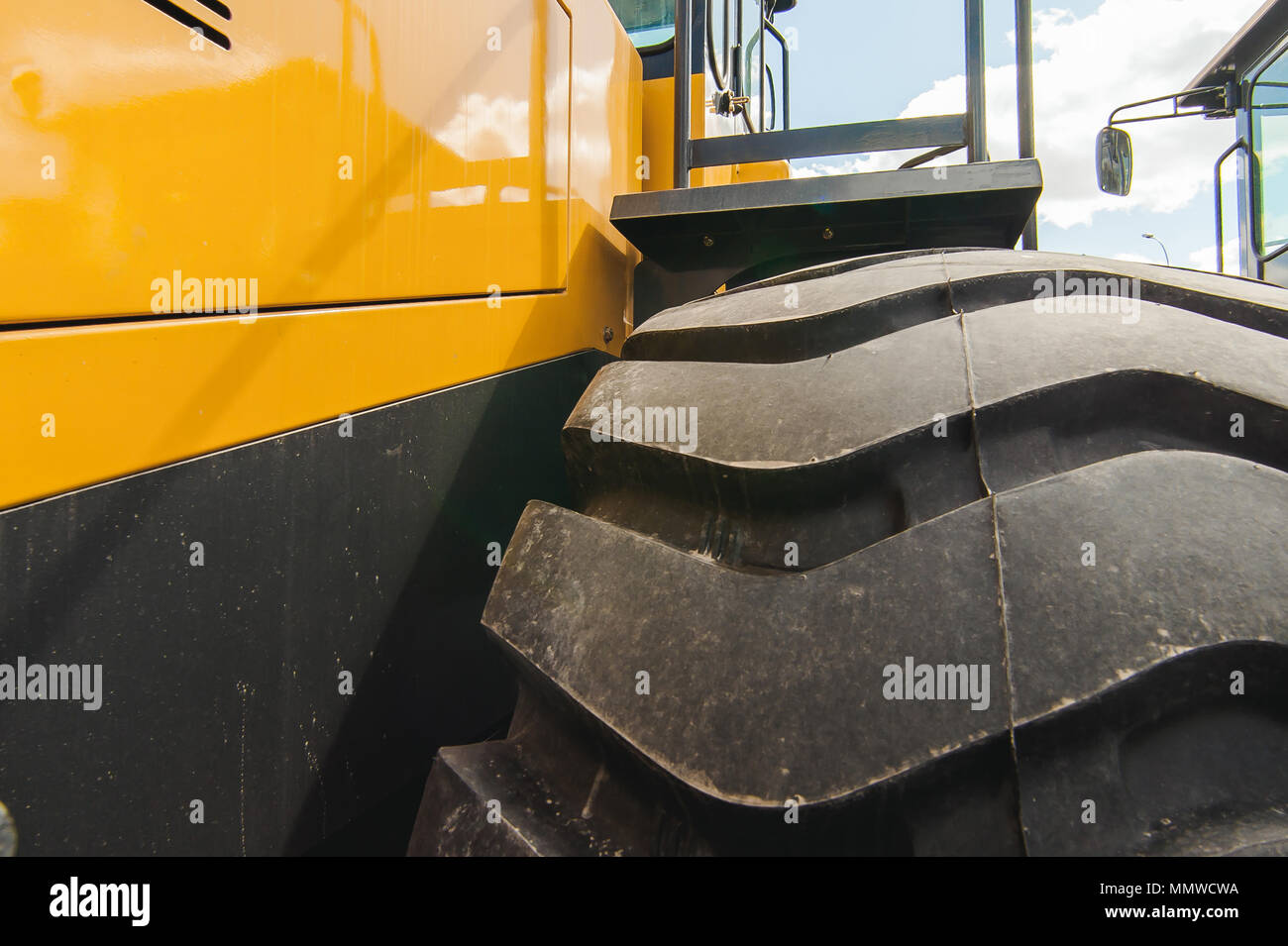 Excavator Loader Machine. Side View of Front Hoe Loader. Industrial ...