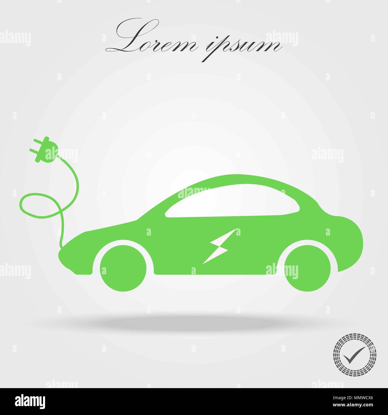 Electric car icon, vector. Side view of electric car. eps 10 Stock ...