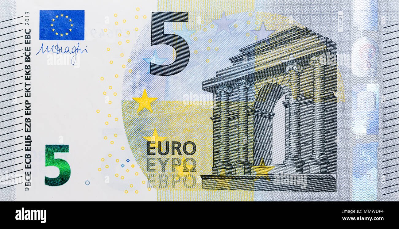 Five euro money banknote Stock Photo - Alamy