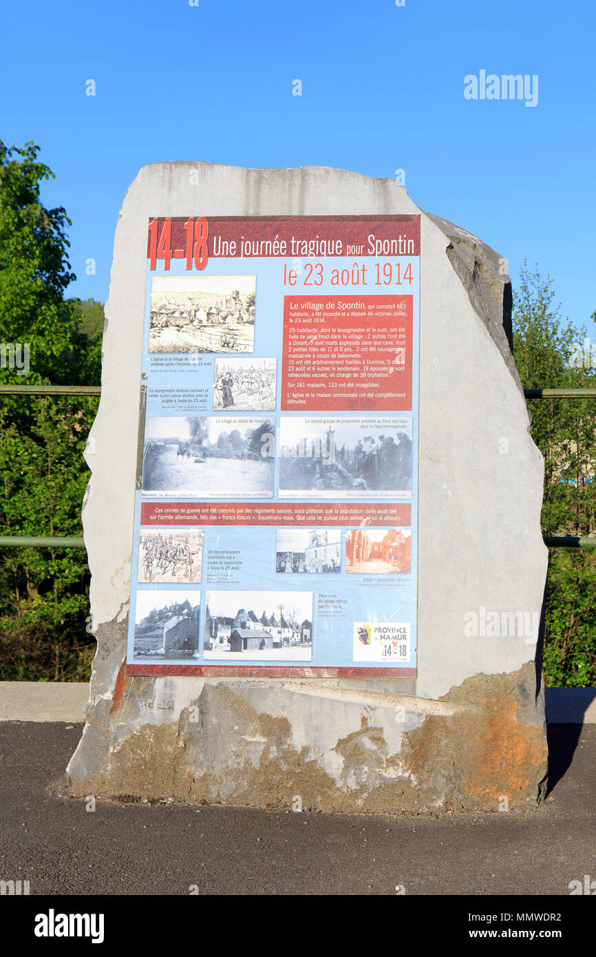 World War I Memorial with a summary of the history of the people that ...