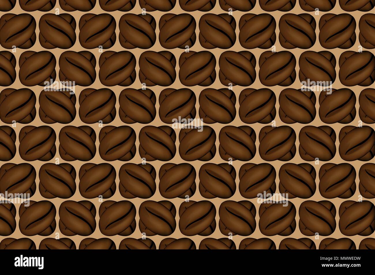 Coffee beans - brown vector pattern Stock Vector Image & Art - Alamy