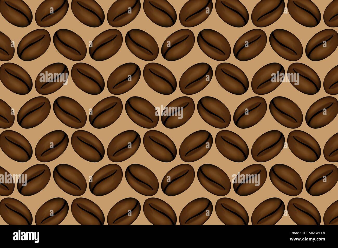 Coffee beans - brown vector pattern Stock Vector Image & Art - Alamy