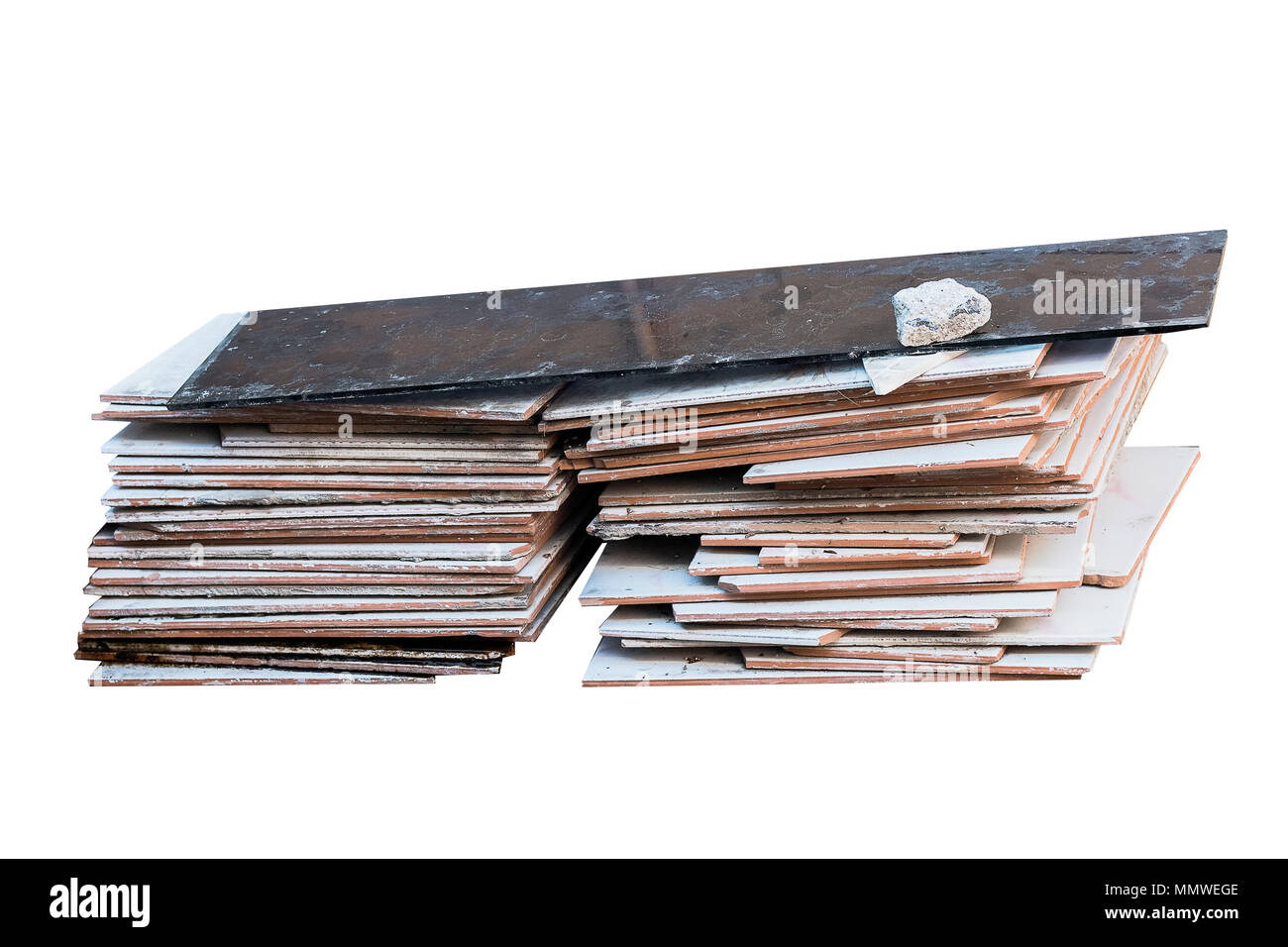 Broken floor tiles Cut Out Stock Images & Pictures - Alamy