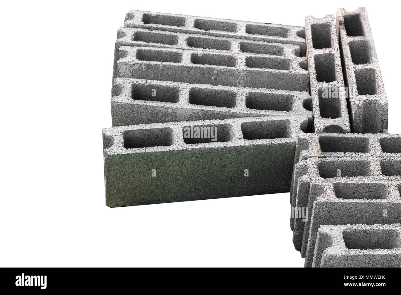 Brick raw isolated on background.Closed up Stock Photo - Alamy