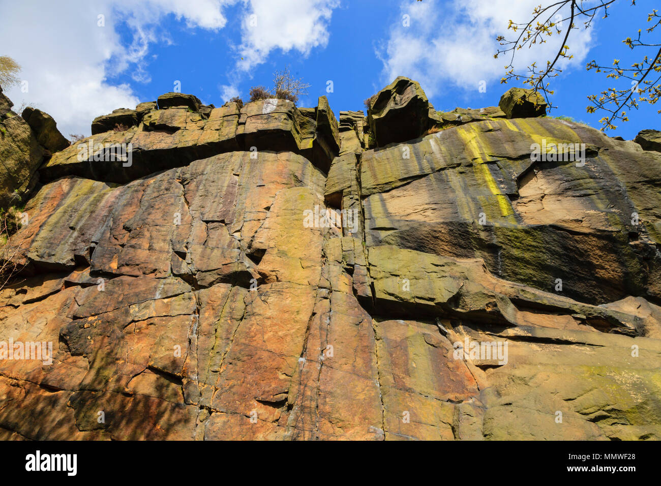 The rock face of Hell Hole, the local name for the former quarry at ...