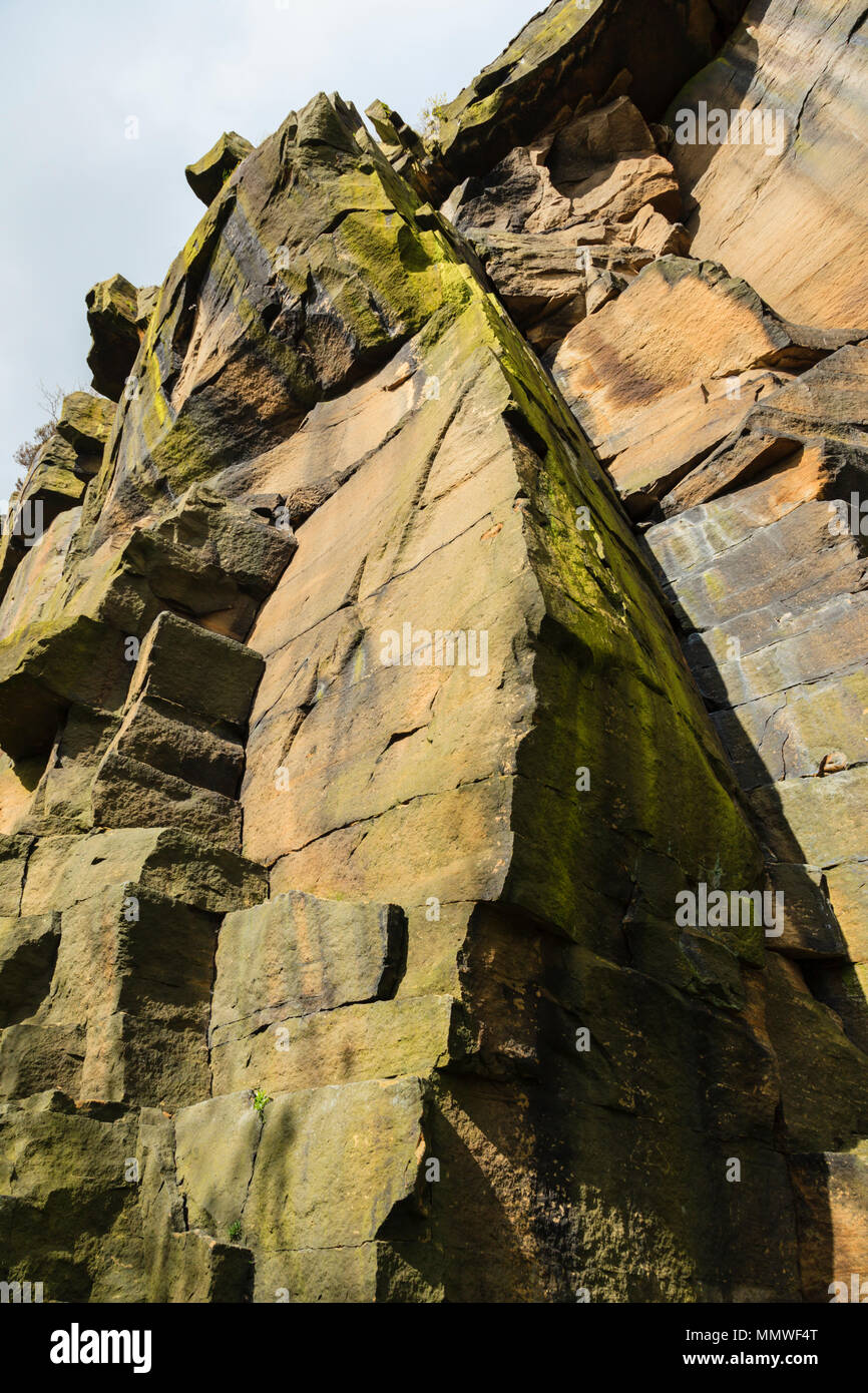 The rock face of Hell Hole, the local name for the former quarry at ...