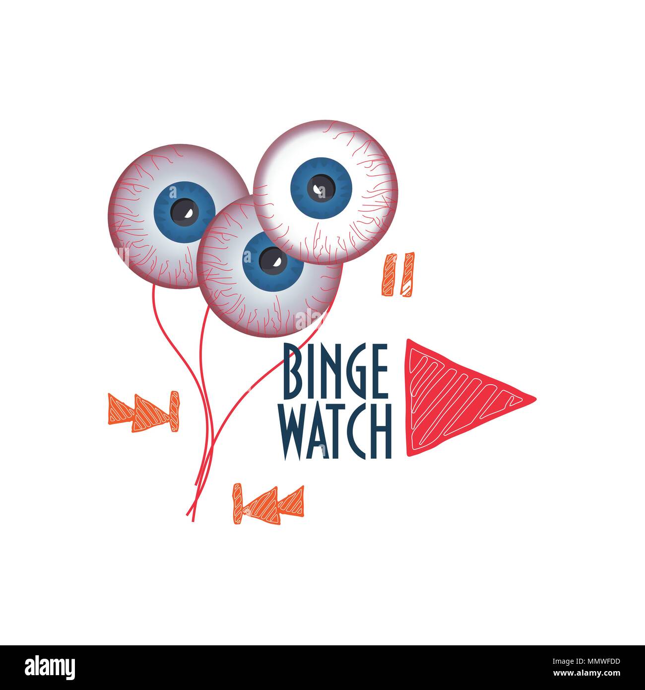 Binge watch Stock Vector Images - Alamy