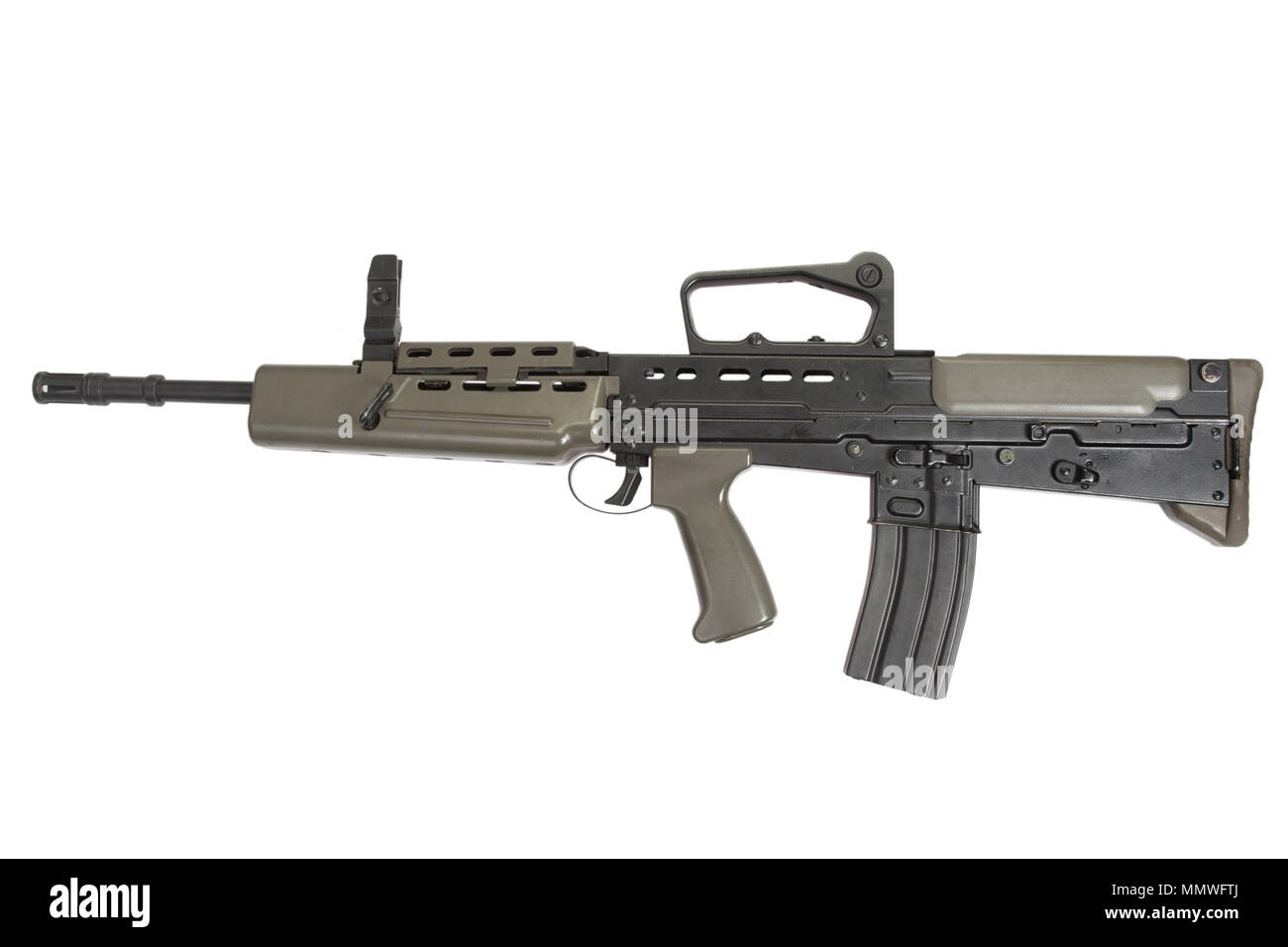 British assault rifle L85A1 isolated on a white background Stock Photo ...