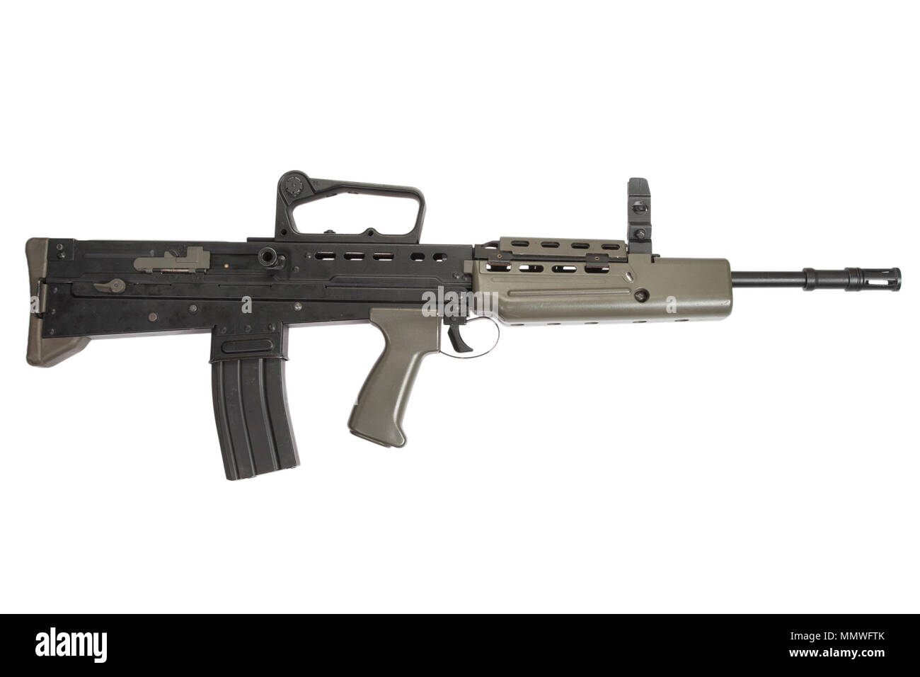 British assault rifle L85A1 isolated on a white background Stock Photo ...