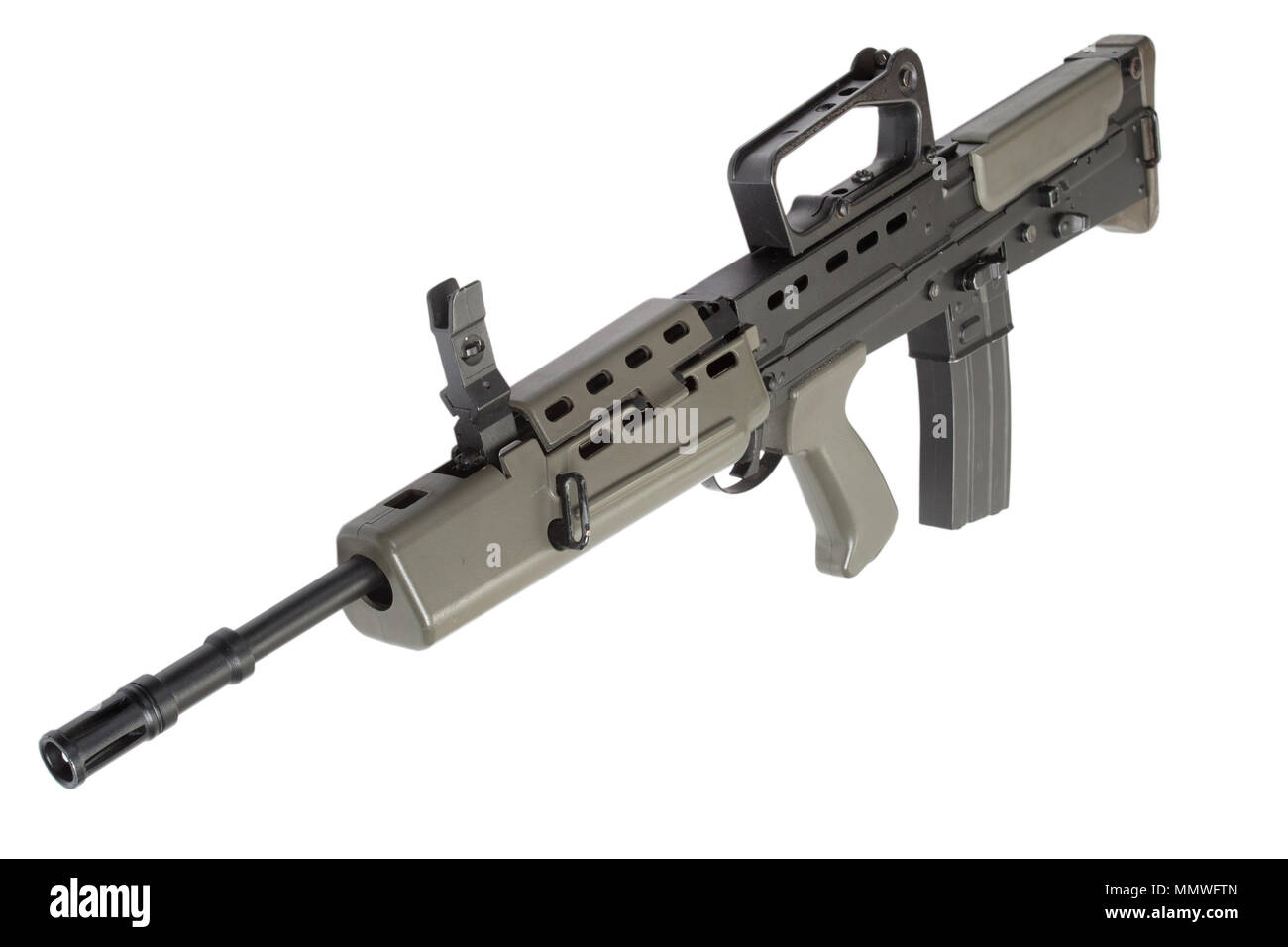 British assault rifle L85A1 isolated on a white background Stock Photo ...