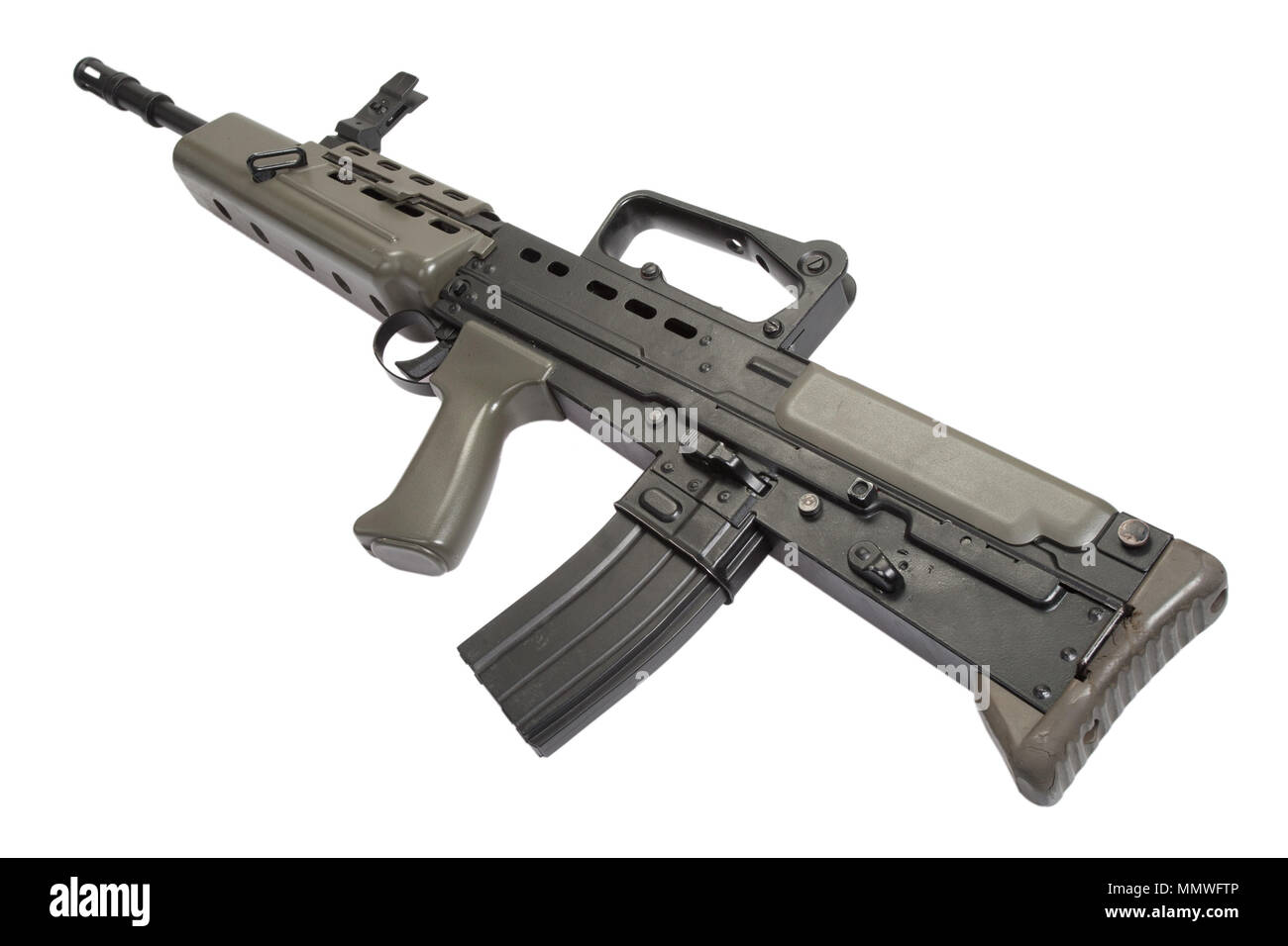 British assault rifle L85A1 isolated on a white background Stock Photo ...