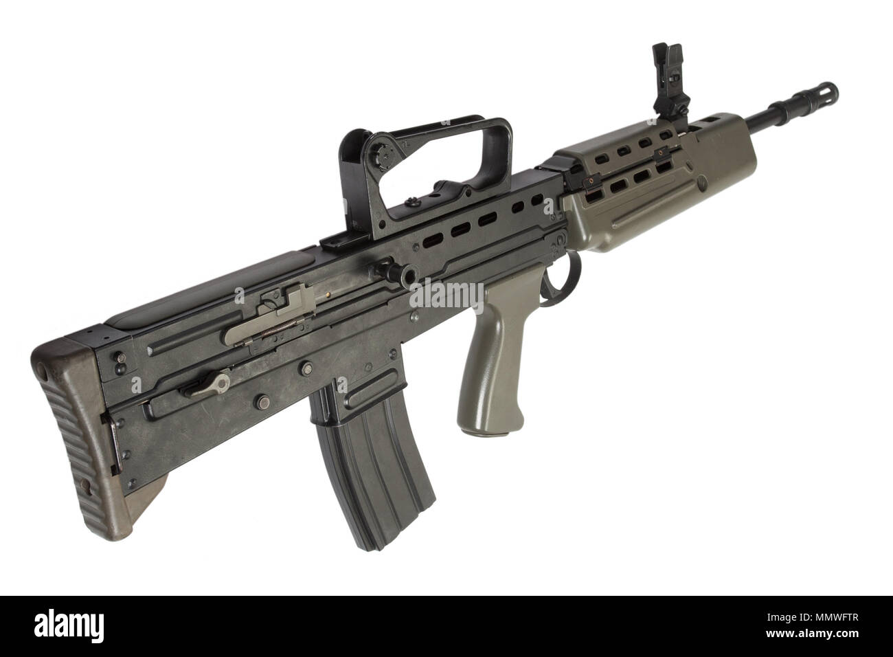 British assault rifle L85A1 isolated on a white background Stock Photo ...