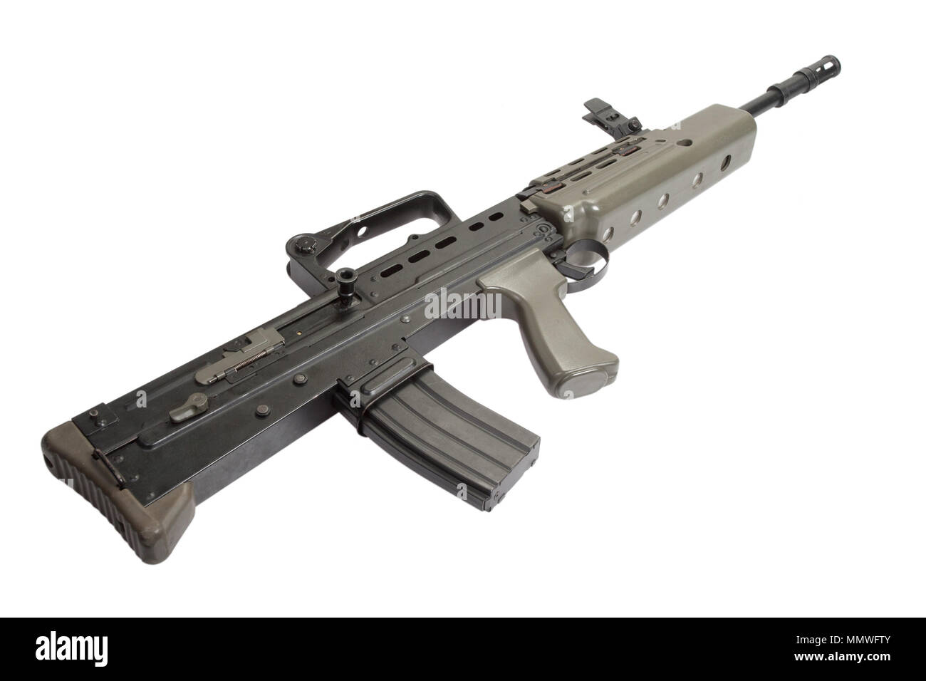 British assault rifle L85A1 isolated on a white background Stock Photo ...