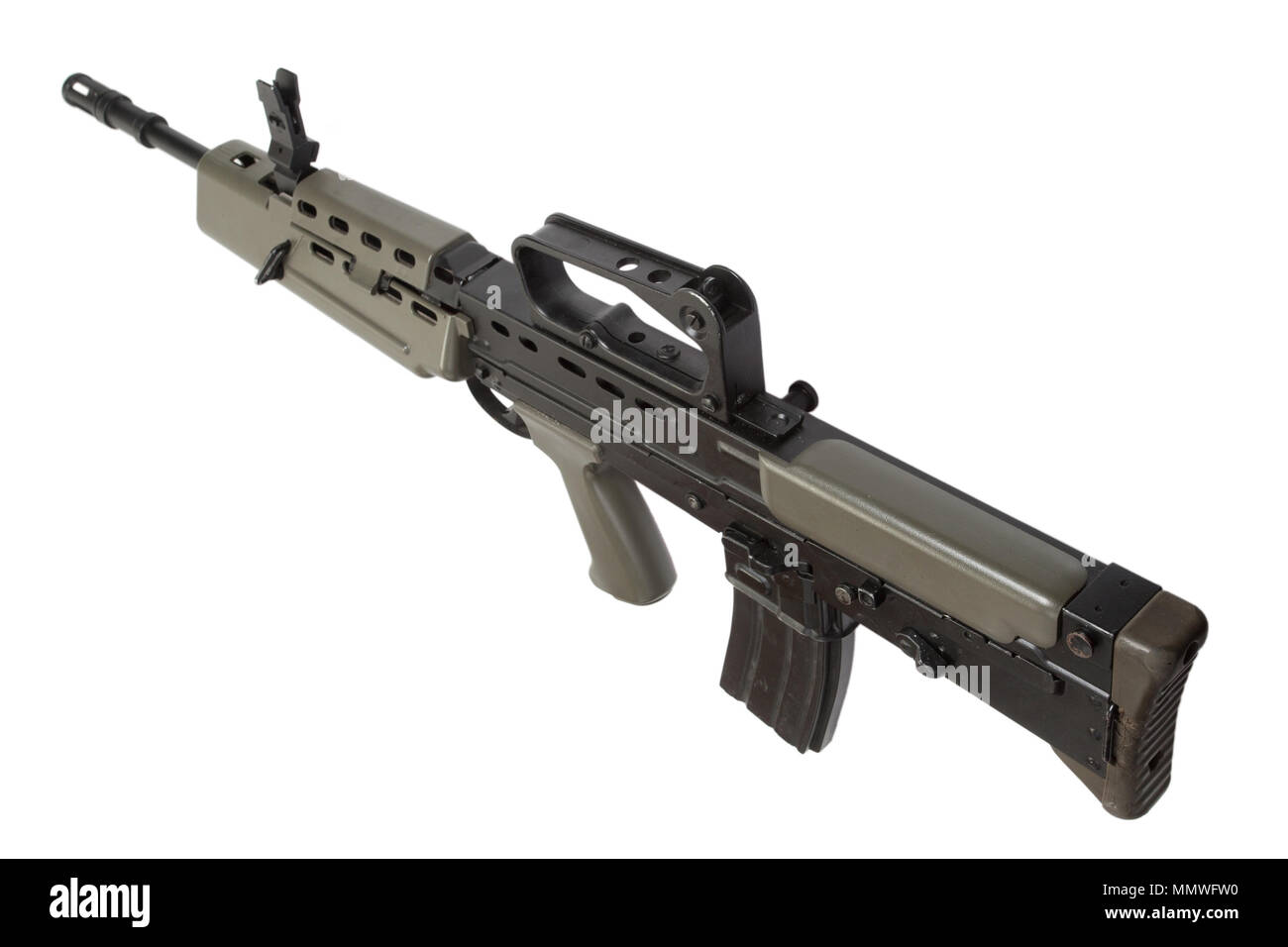 British assault rifle L85A1 isolated on a white background Stock Photo ...