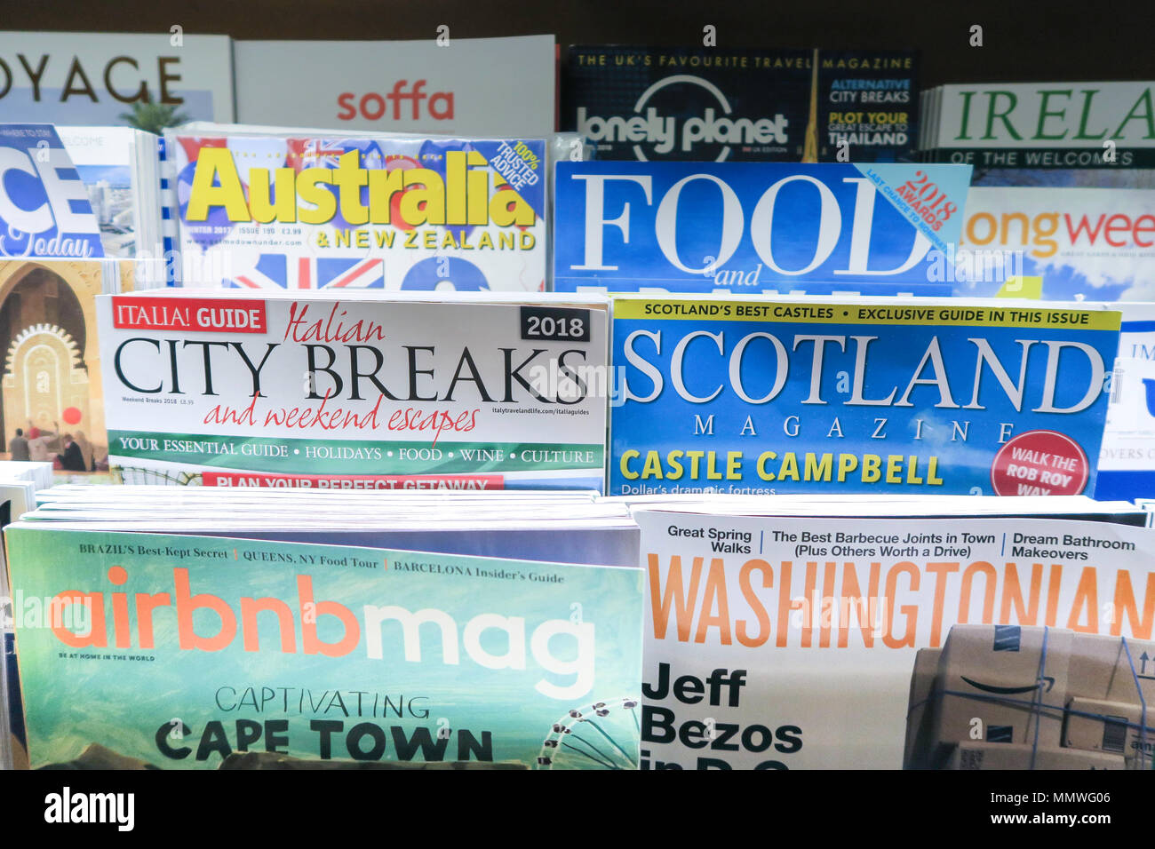 Magazine Stand Featuring Magazine Cover (Covers), USA Stock Photo - Alamy