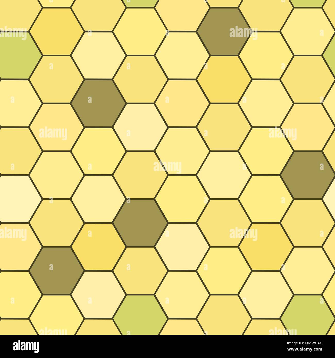 Hexagon grid seamless vector background. Stylized polygons with six ...