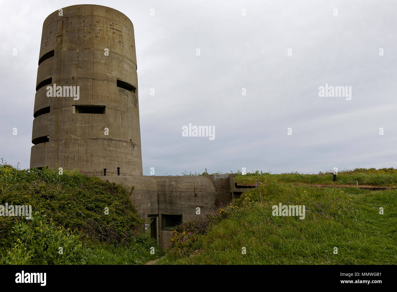 Entrance to WW2 Pleinmont German Naval Range-Finding Observation Tower ...