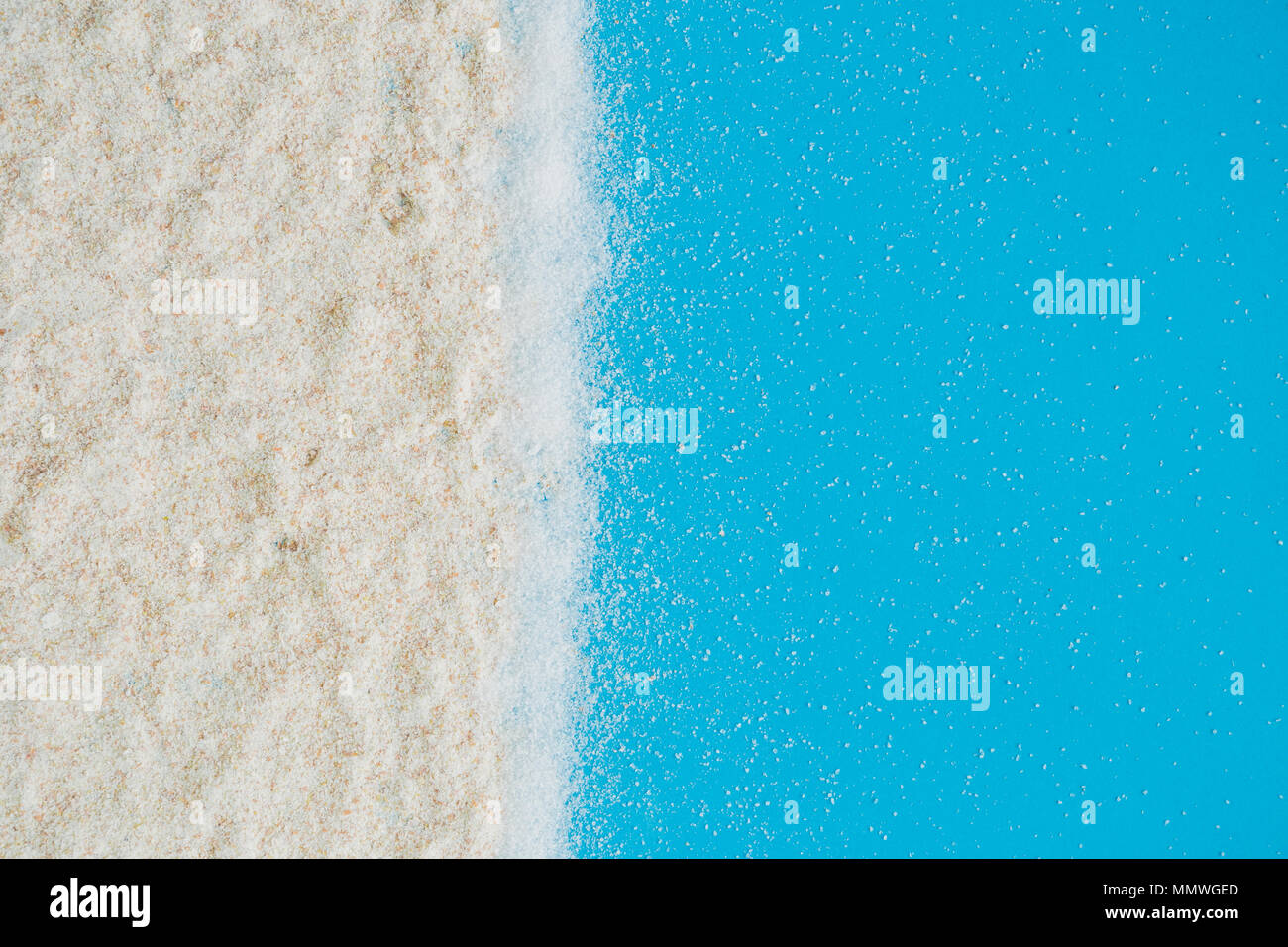 Top view beach minimal concept Stock Photo - Alamy