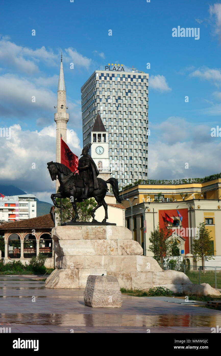 Skanderbeg monument hi-res stock photography and images - Alamy