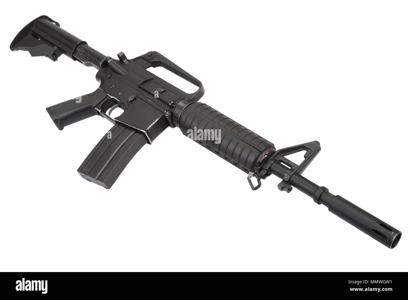 CAR-15 carbine isolated on a white background Stock Photo - Alamy