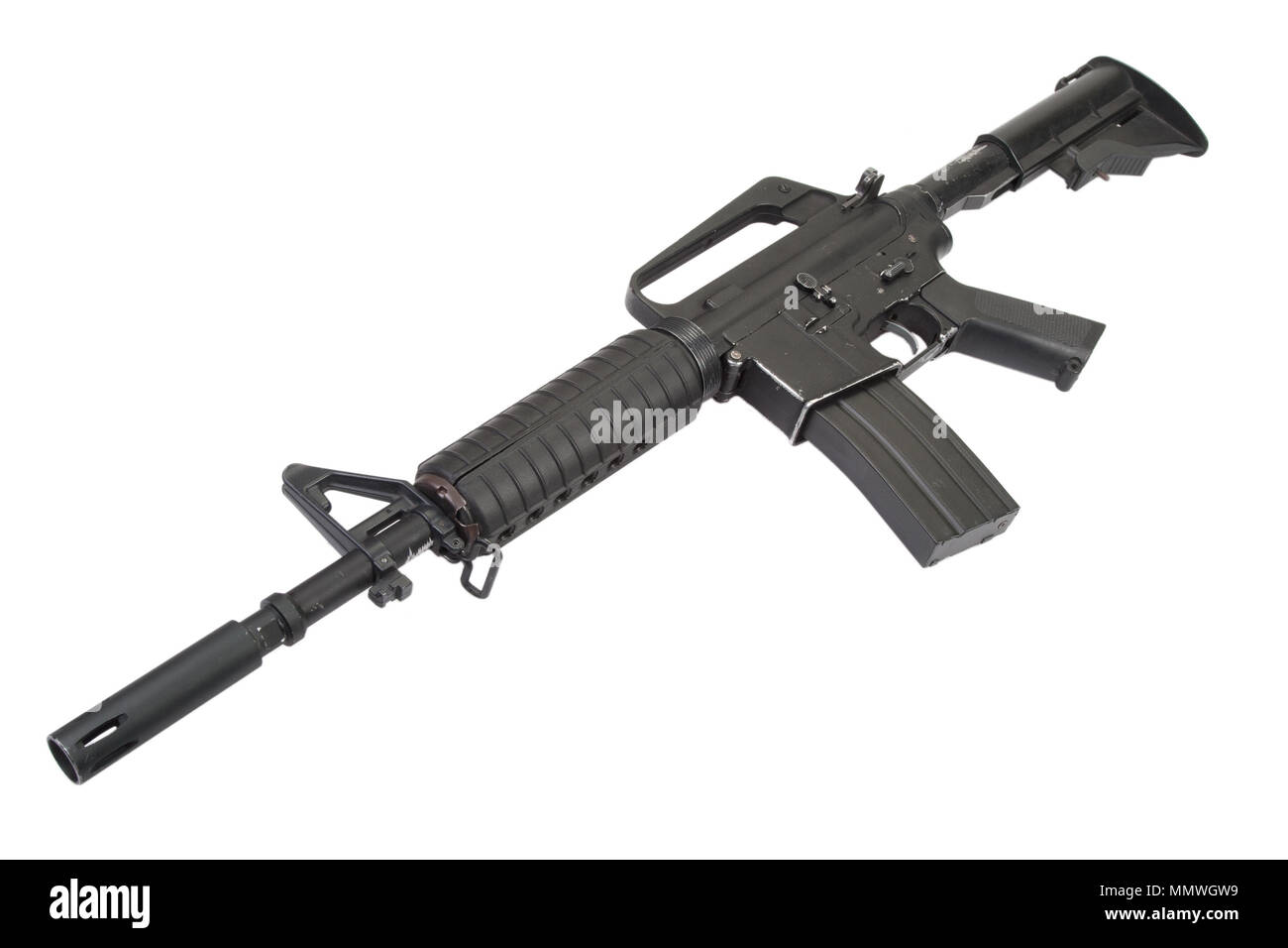 CAR-15 carbine isolated on a white background Stock Photo - Alamy