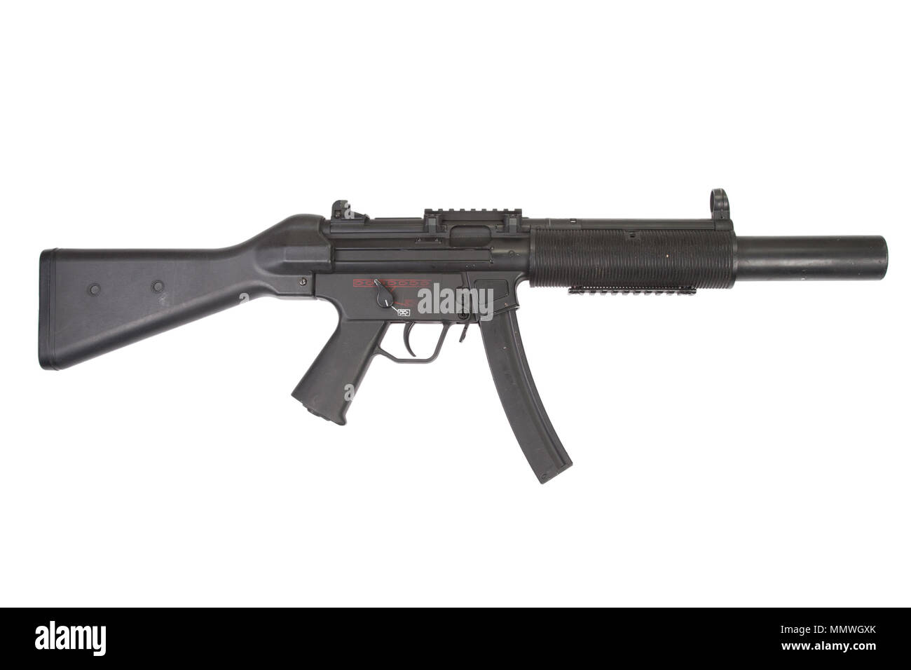 submachine gun MP5 with silencer isolated Stock Photo - Alamy
