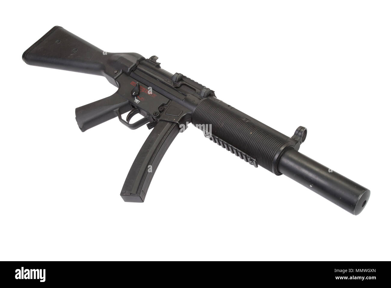 submachine gun MP5 with silencer isolated Stock Photo - Alamy