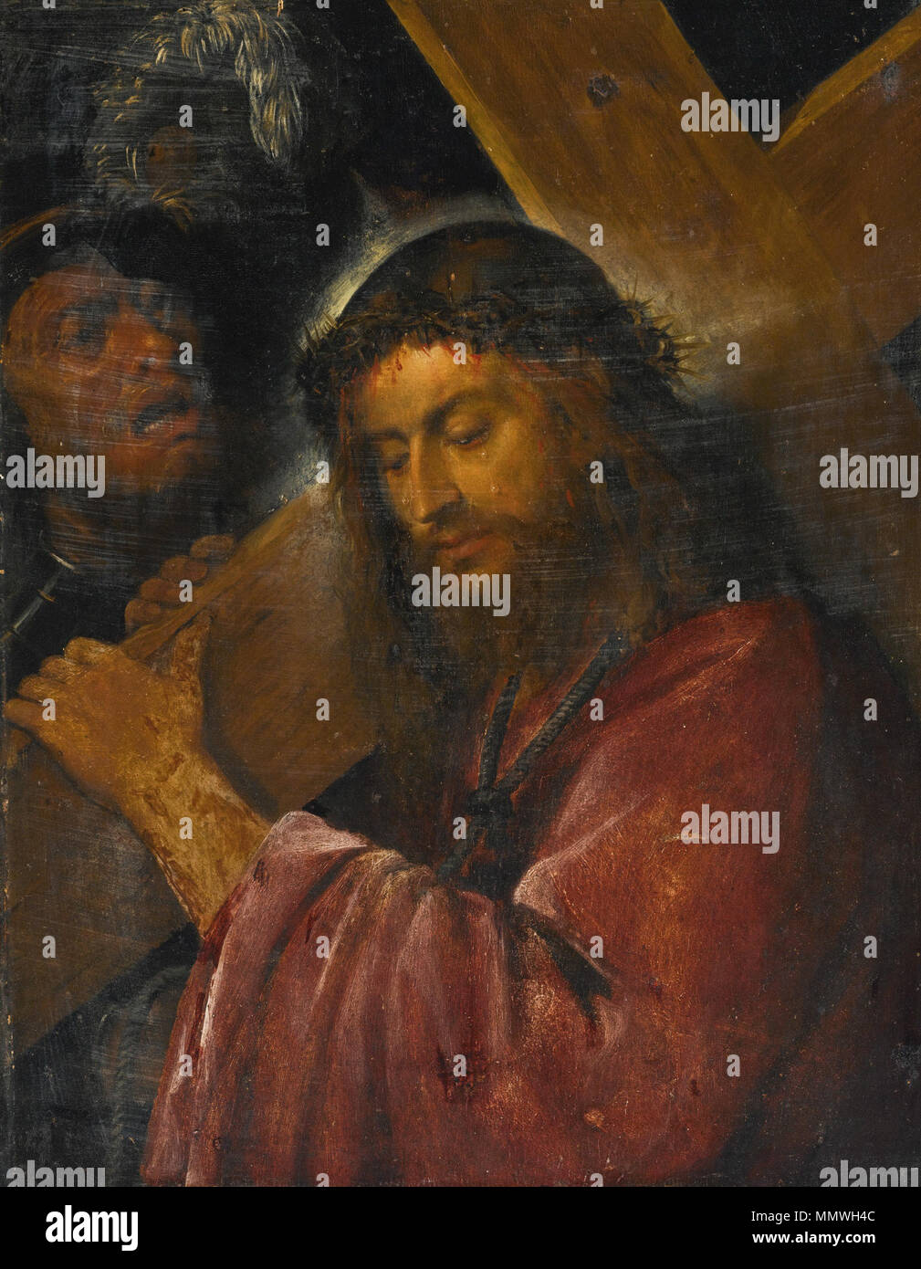 . Christ Carrying the Cross. oil on walnut panel, 71.1 by 56.2 cm ...