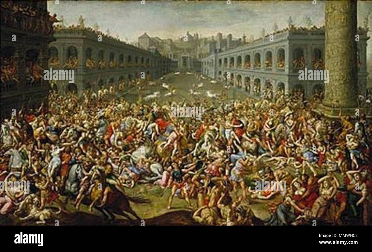 Deutsch: Der Raub der Sabinerinnen . after 1620. Claude Deruet Raub der ...