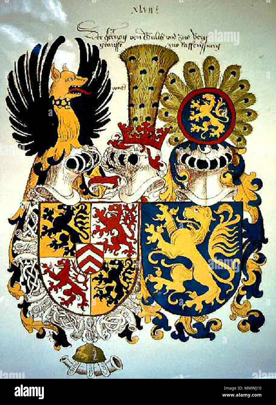 Coat of arms of Jülich en Berg and Gelre, Conrad Grünenberg (1483 Stock ...