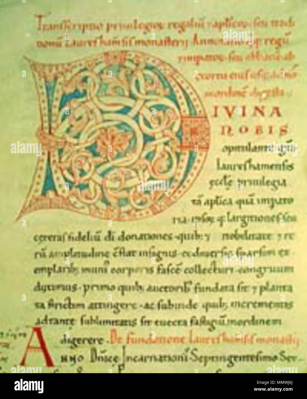Codex Laureshamensis Initial-D Stock Photo - Alamy