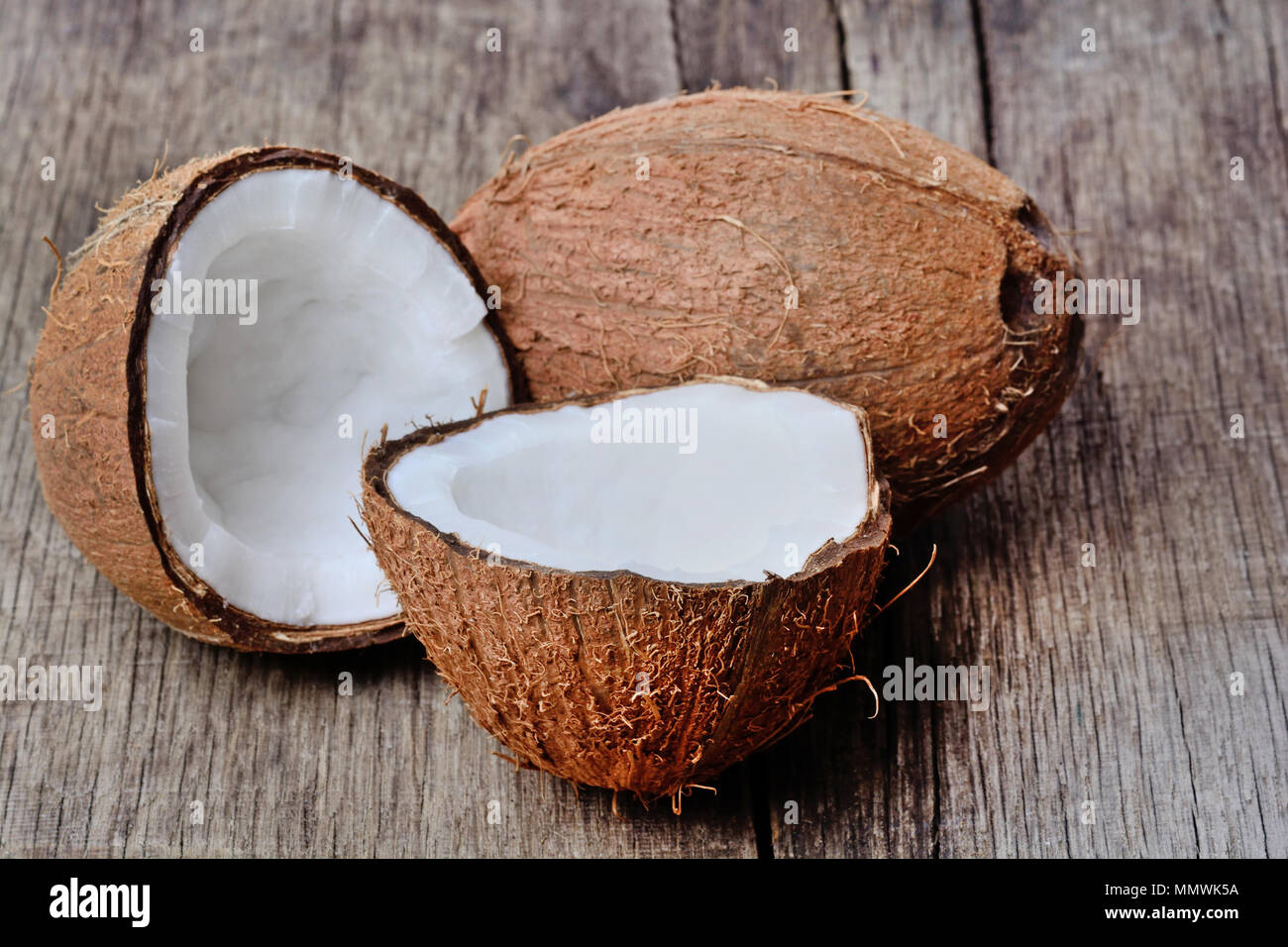Coconut on table hi-res stock photography and images - Alamy