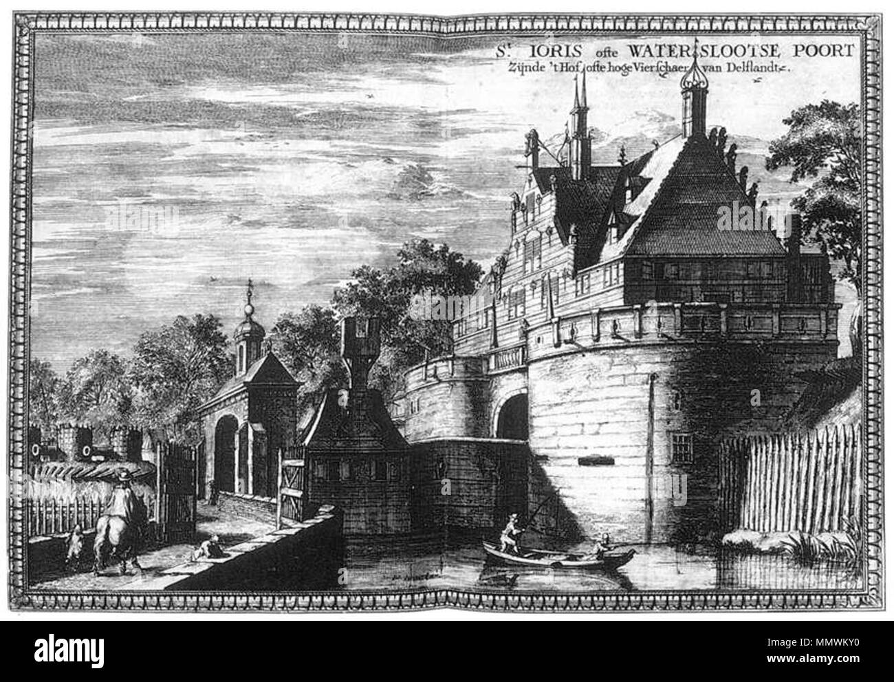 English: Sint Jorispoort (St George's Gate) in Delft . between 1867 and ...