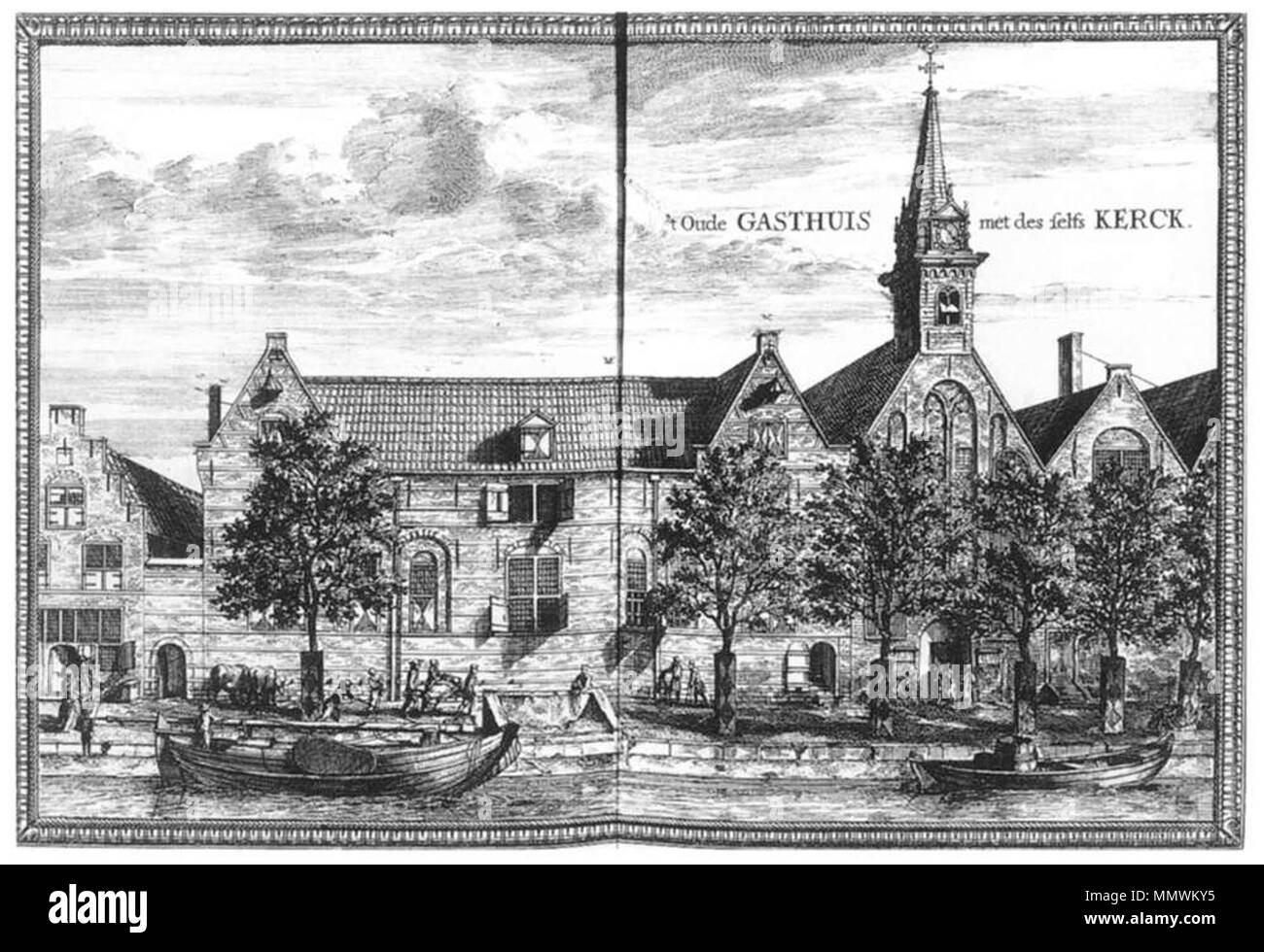 English: View of the Oude Gasthuis (Old Hospital) of Delft . between ...